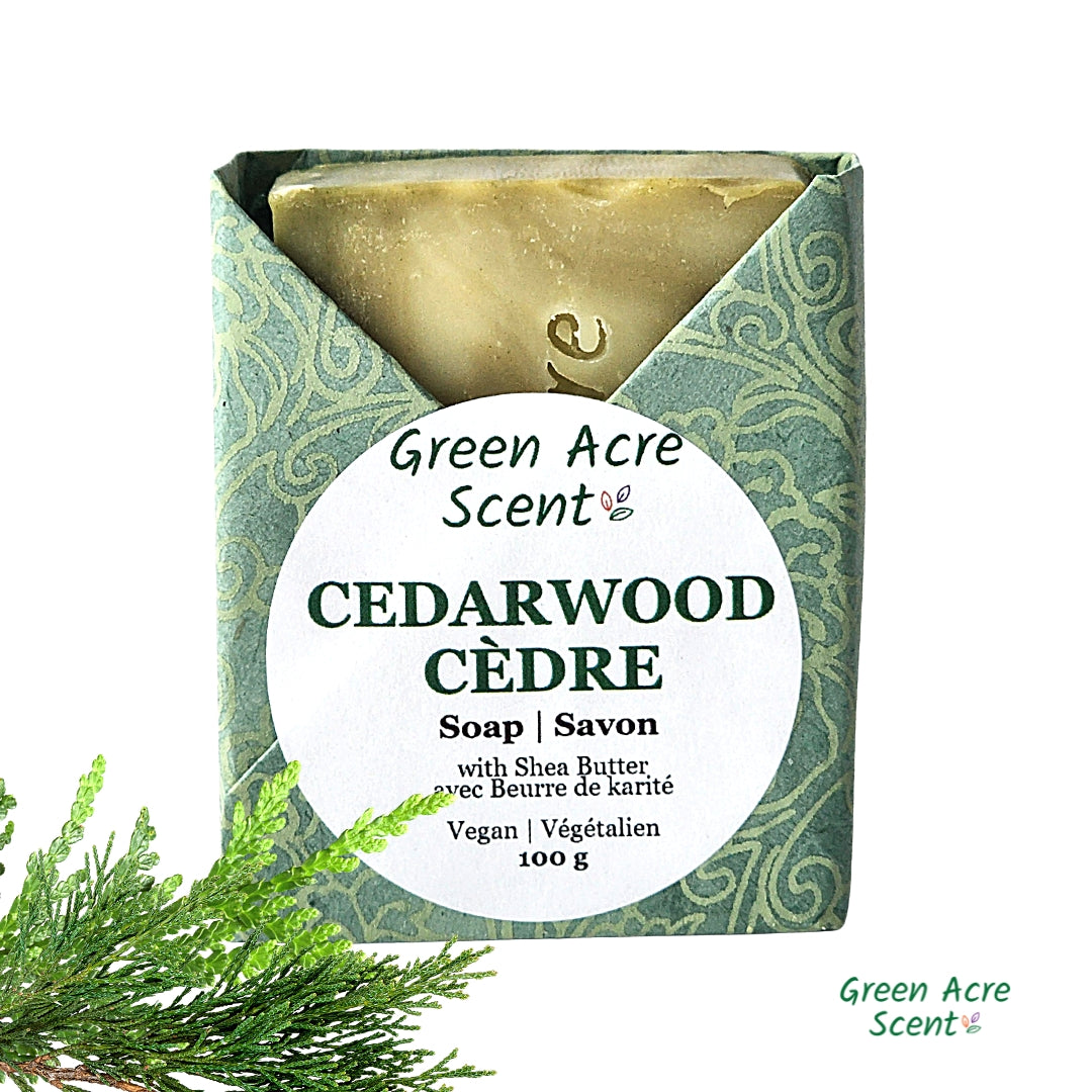 Cedarwood Soap | Handmade, Botanical, All Natural – Green Acre Scent